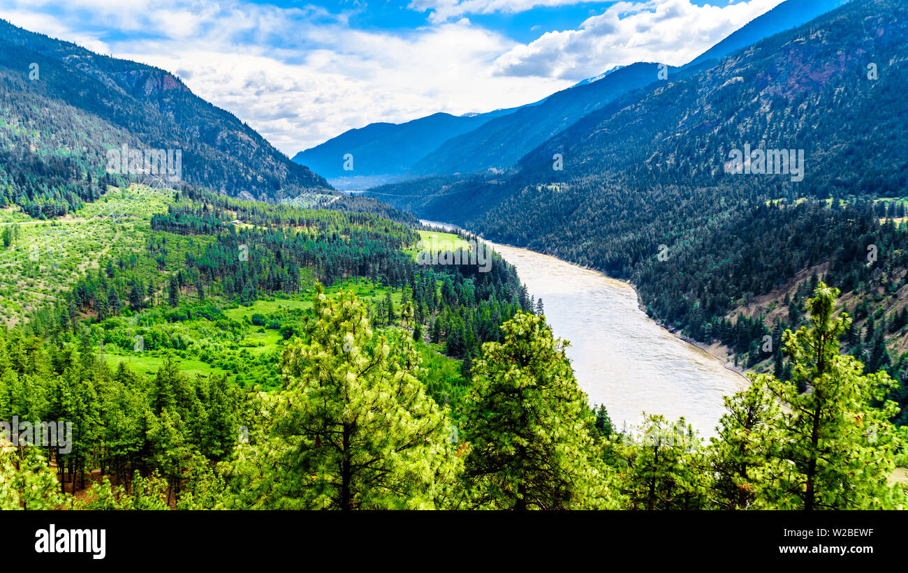 Rugged Mountains along the Fraser River where the Lytton-Lillooet ...
