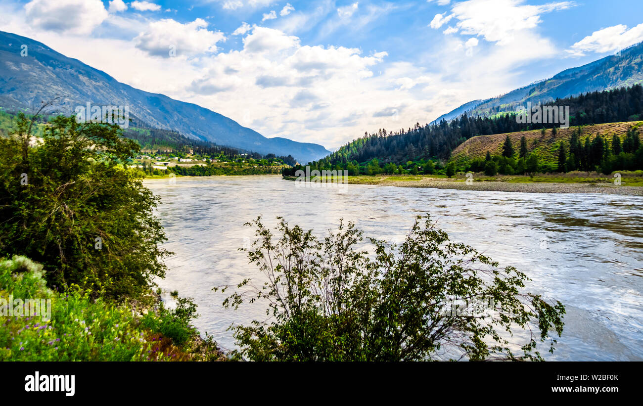 Rugged Mountains along the Fraser River where the Lytton-Lillooet ...