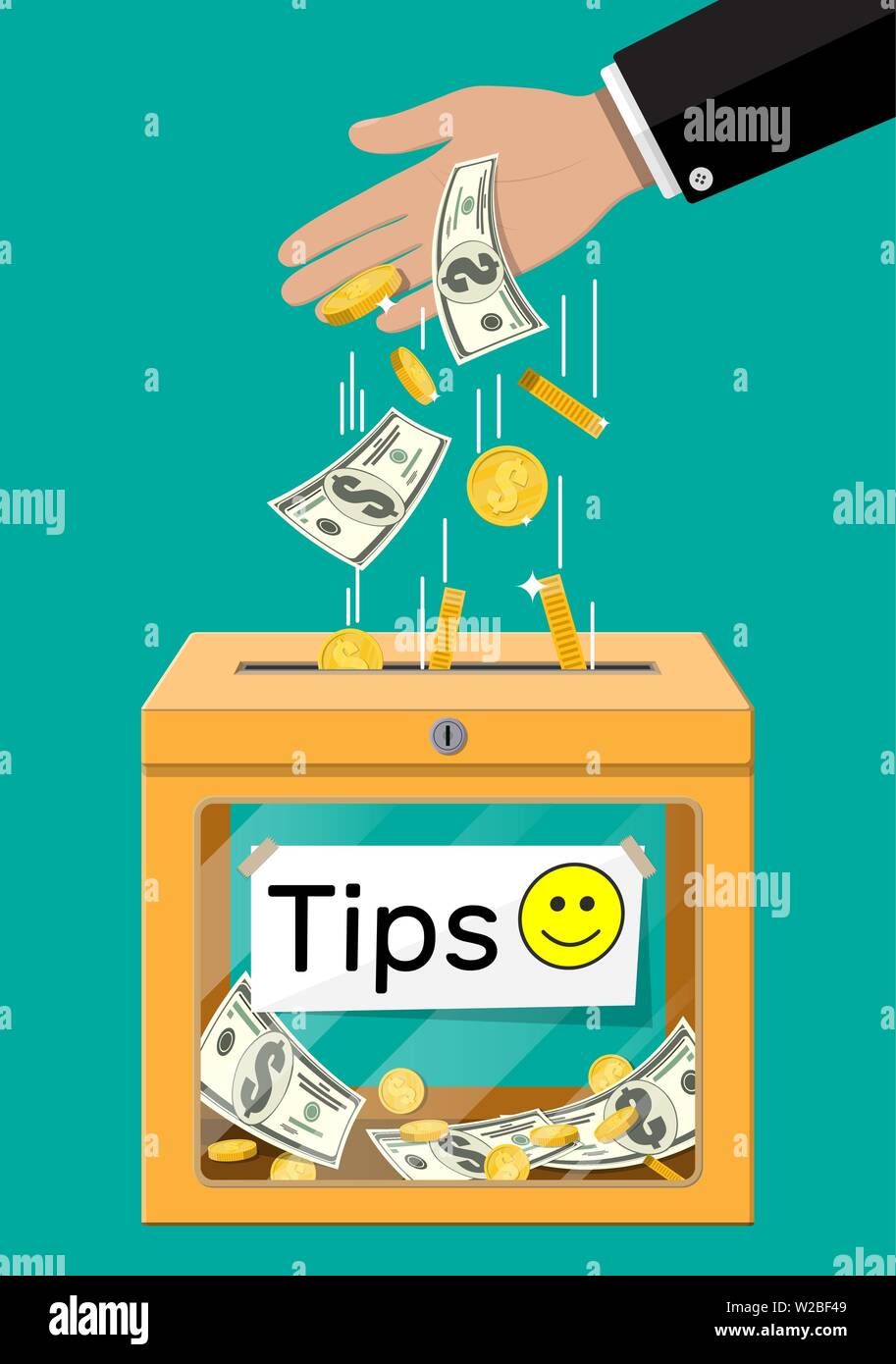 Cash tip Stock Vector Images - Alamy