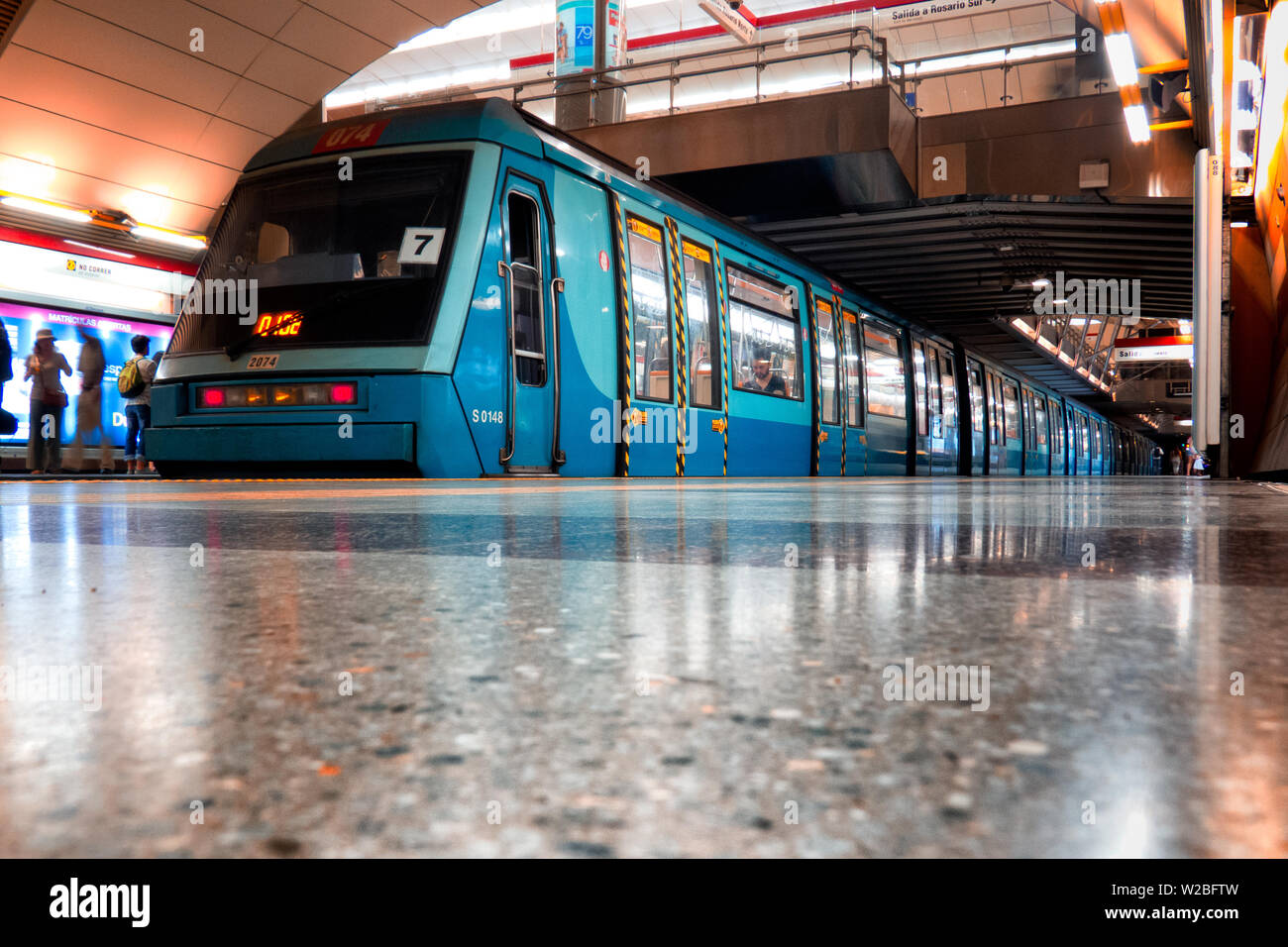 SANTIAGO, CHILE - JANUARY 2015: A Santiago Metro NS93 Train at ...
