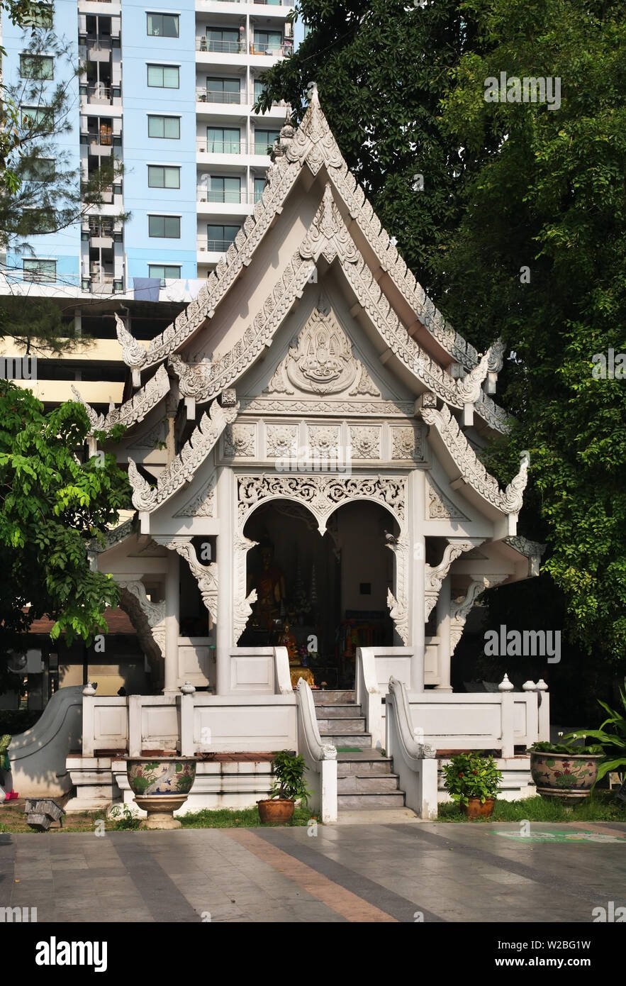 Temple at Watthana District of Bangkok. Kingdom of Thailand Stock Photo ...