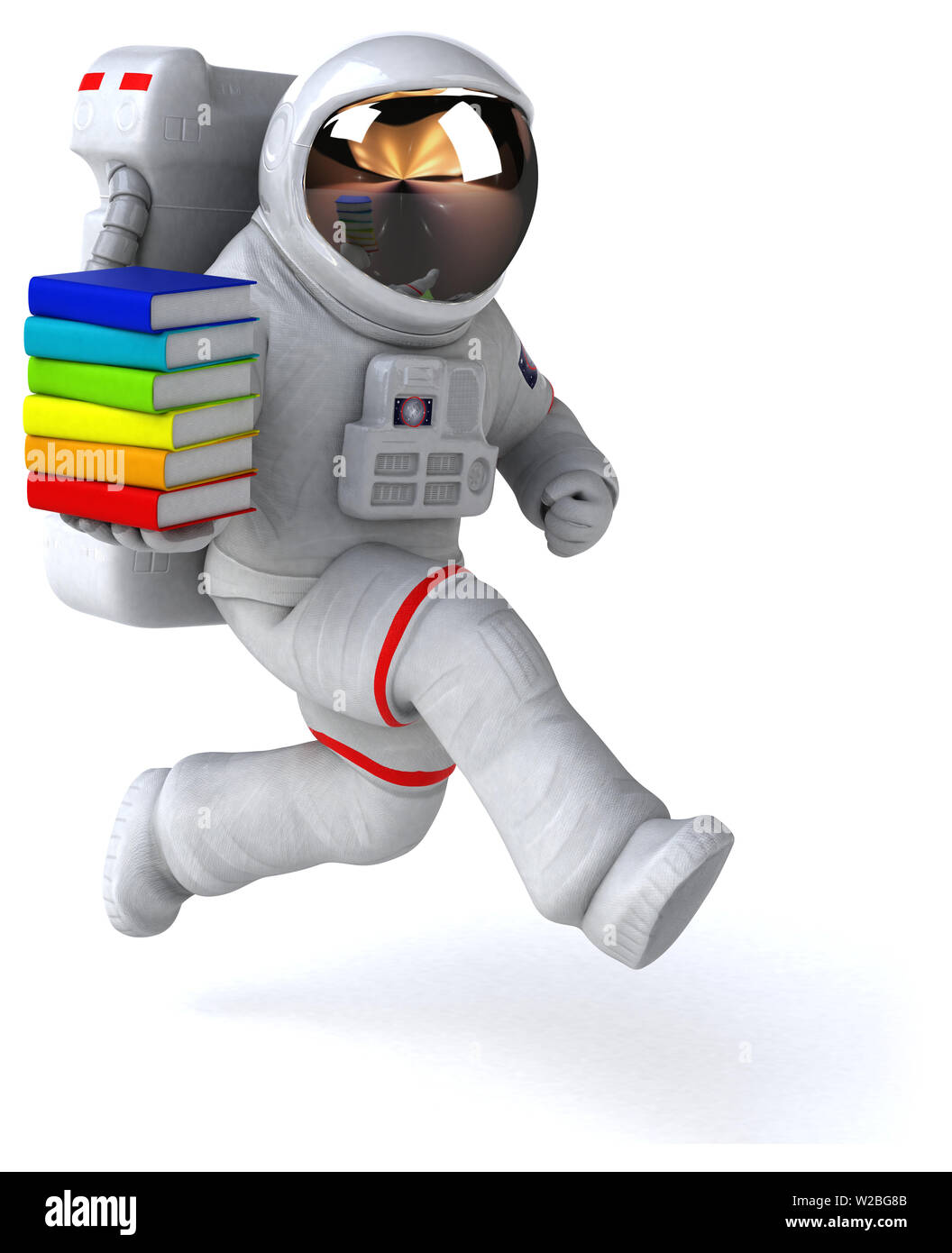 Fun astronaut - 3D Illustration Stock Photo - Alamy
