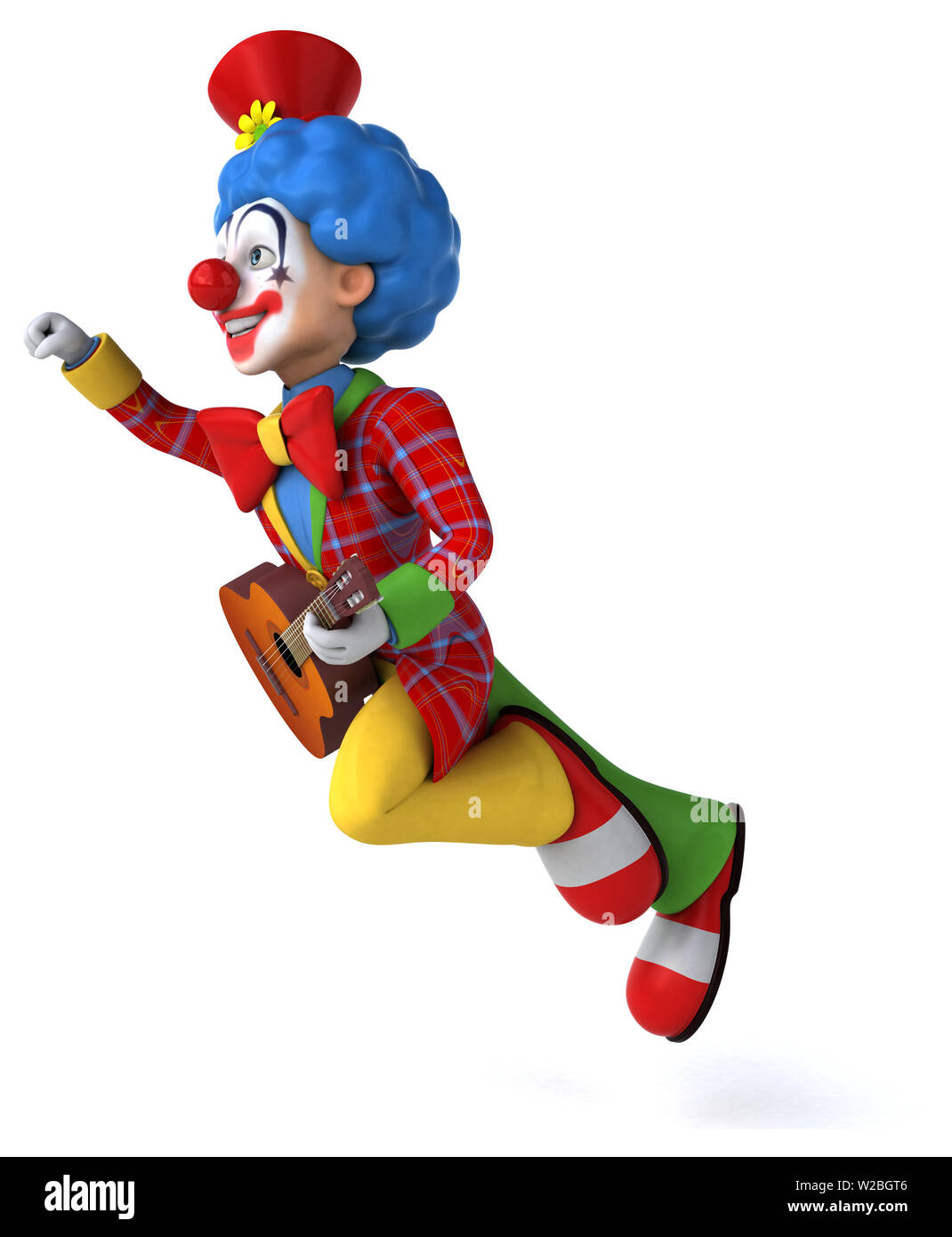 Fun clown - 3D Illustration Stock Photo - Alamy