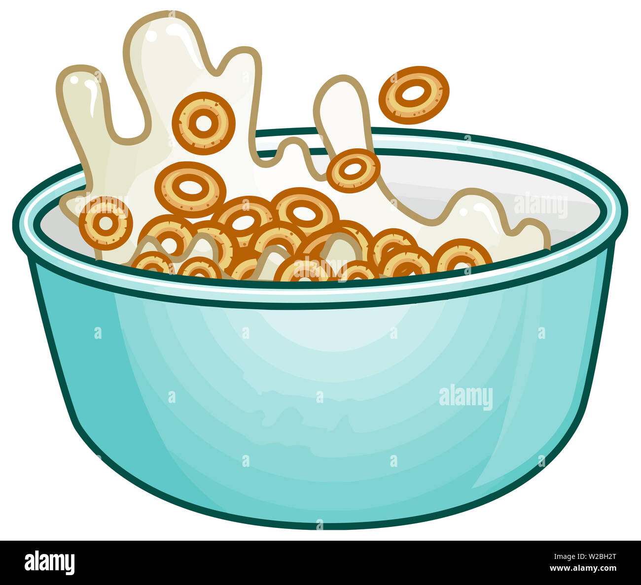 Bowl of cereal illustration hi-res stock photography and images - Alamy