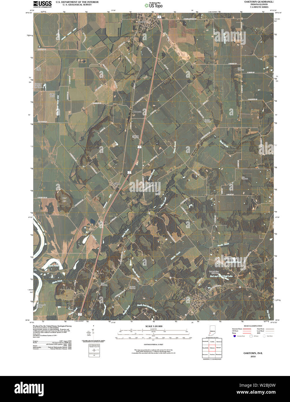 Indiana historical map Cut Out Stock Images & Pictures - Alamy