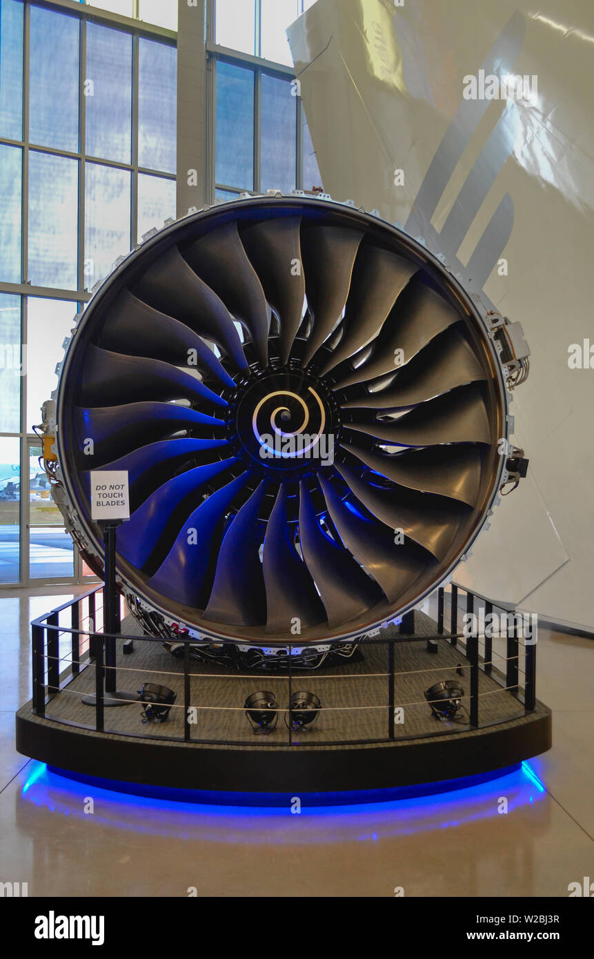 Boeing engine in Seattle Washington Stock Photo - Alamy