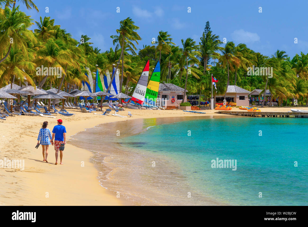 Caribbean, Antigua, Morris Bay, Morris Bay Beach, Couple Stock Photo ...
