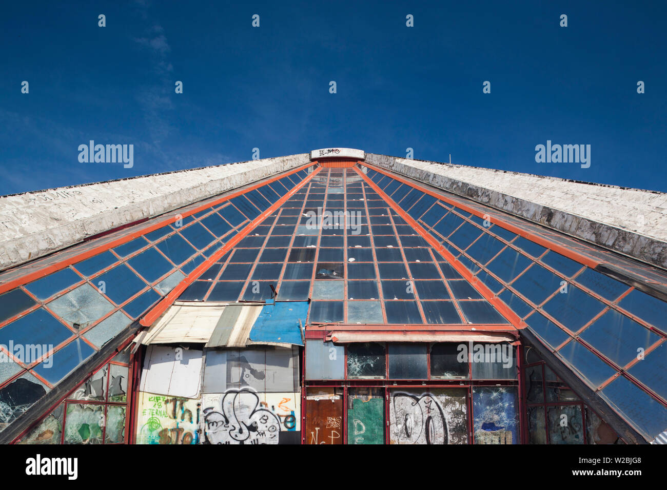 Albania, Tirana, The Pyramid, former tomb of Communist-era leader Enver ...