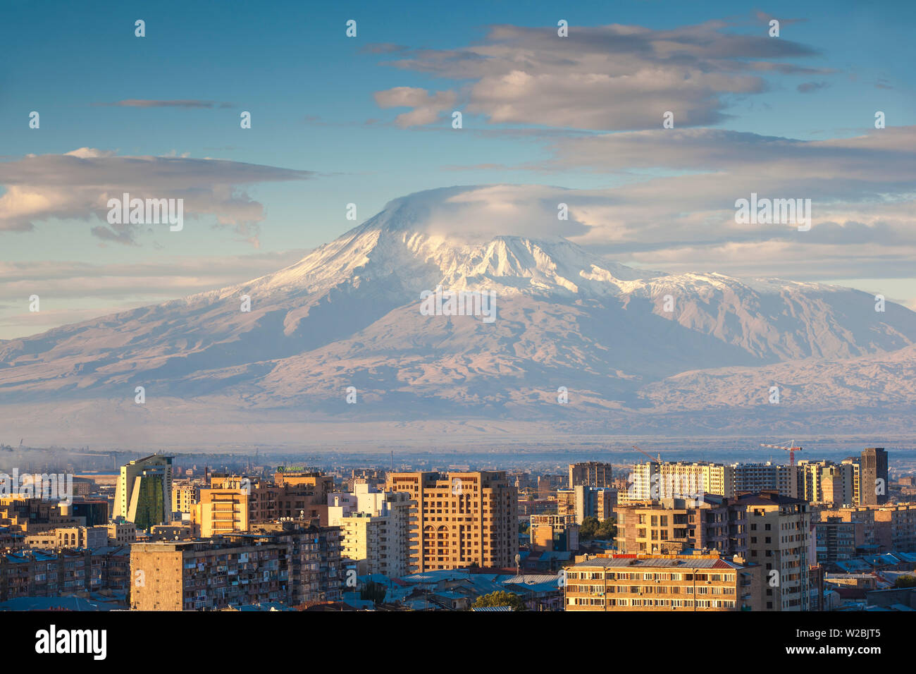 Armenia, Yerevan, View of Yerevan and Mount Ararat from Cascade Stock ...