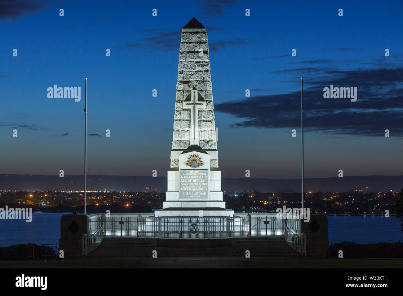 Australian war memorial kings park perth western australia night hi-res ...