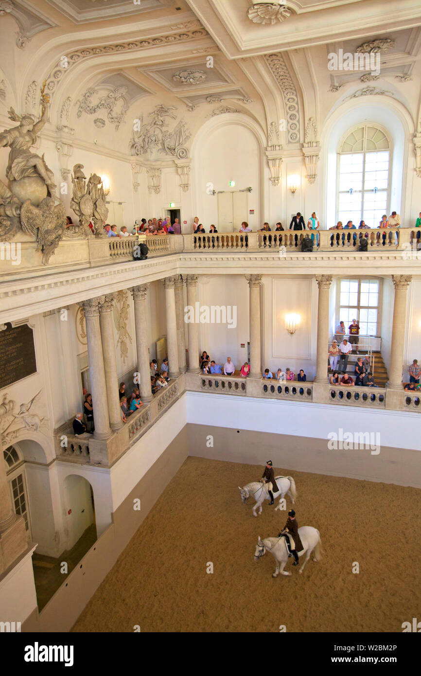 Exercising at The Spanish Riding School, Vienna, Austria, Central ...