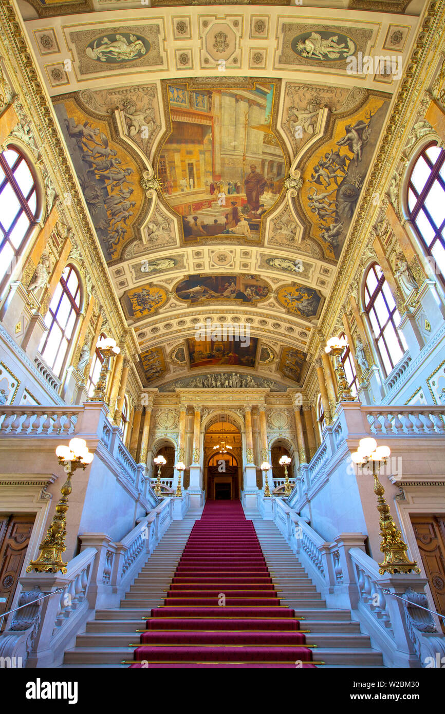 Grand Staircase in Imperial Court Theatre, Vienna, Austria, Central ...