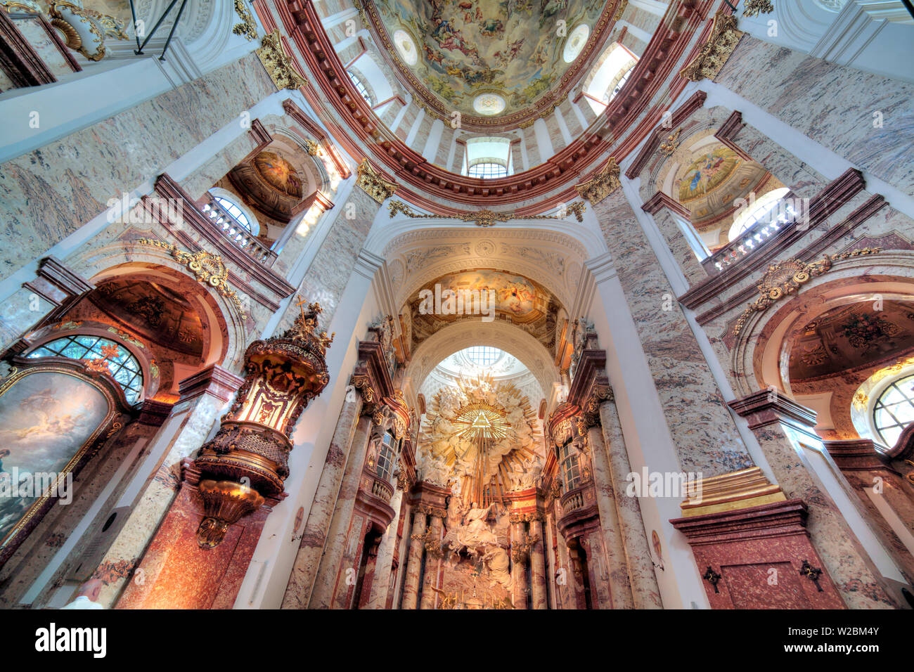 Karlskirche vienna interior hi-res stock photography and images - Alamy