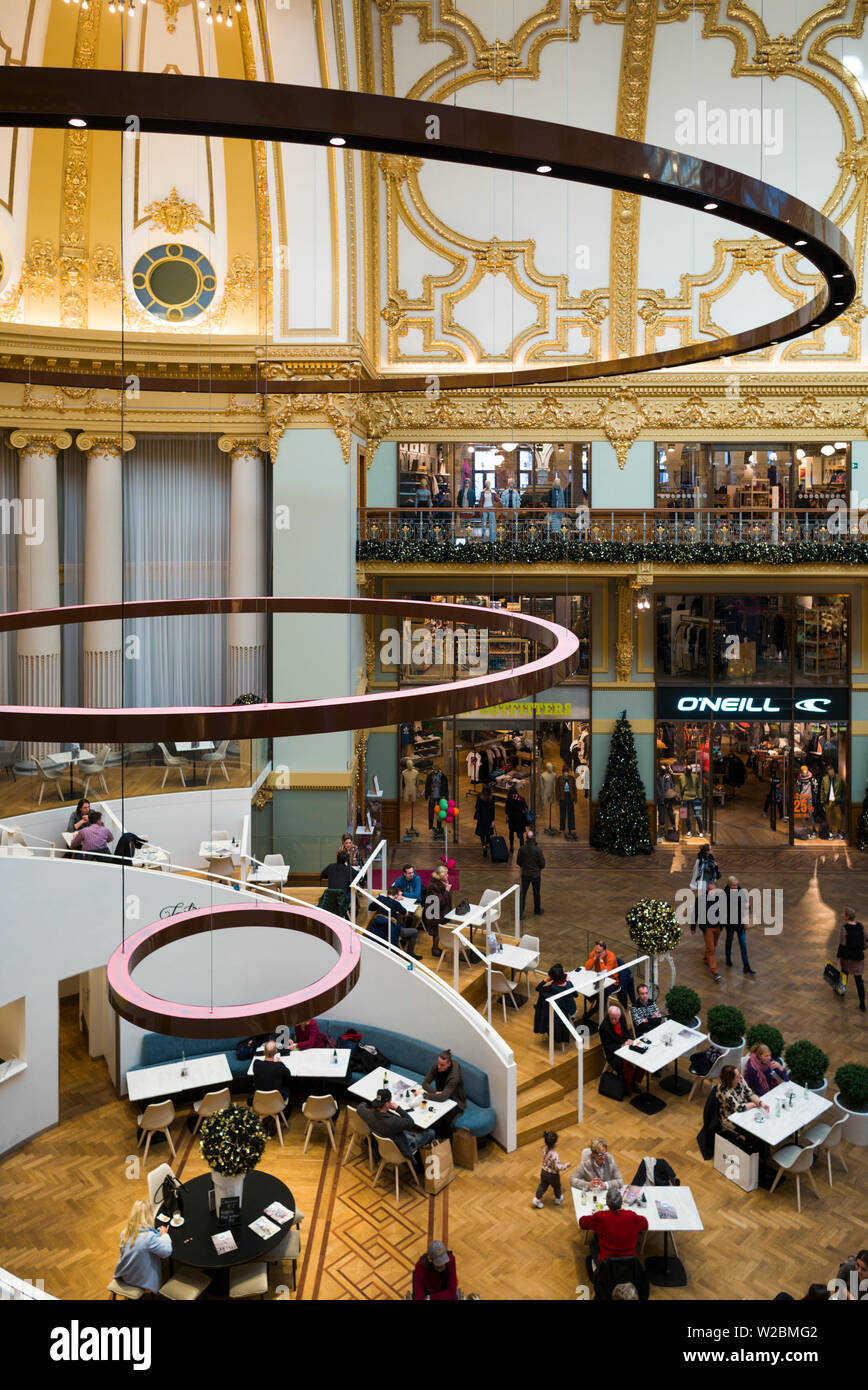 Belgium, Antwerp, Stadsfeestzaal, new shopping mall in restored 1908 ...