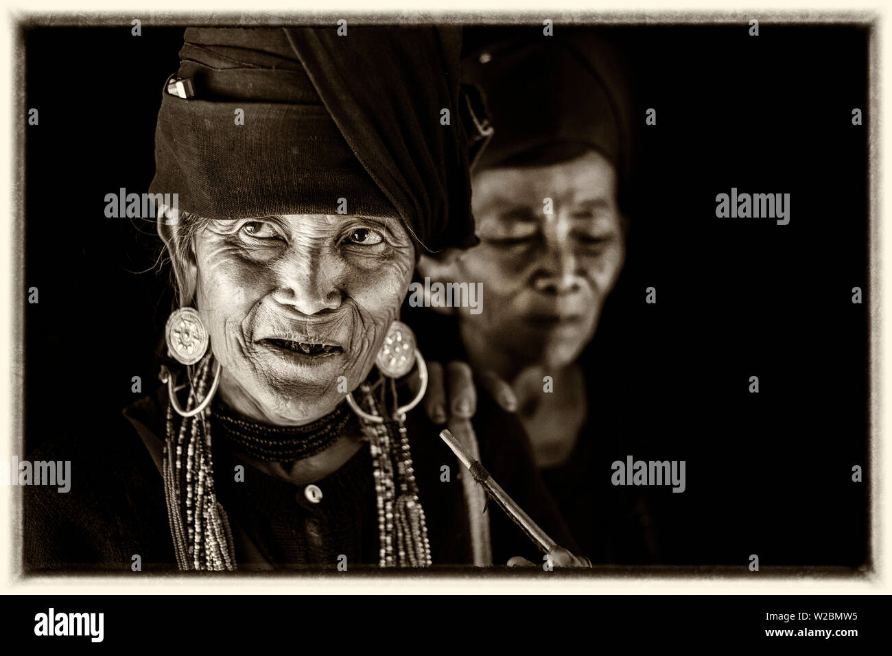 Woman of the Ann tribe, nr Kyaing Tong, Golden Triangle, Myanmar ...