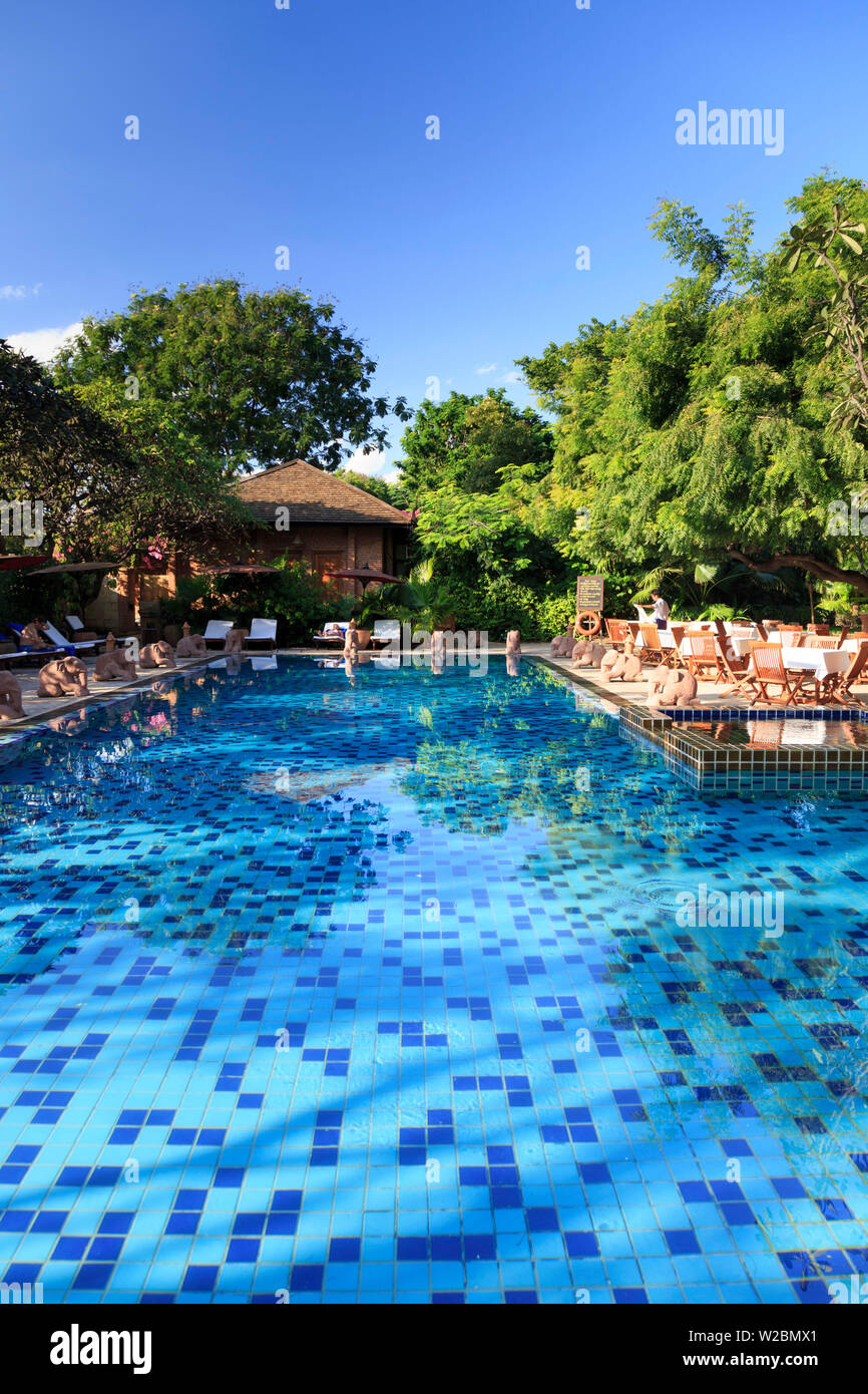 Myanmar (Burma), Old Bagan Town, Luxury Resort Stock Photo - Alamy
