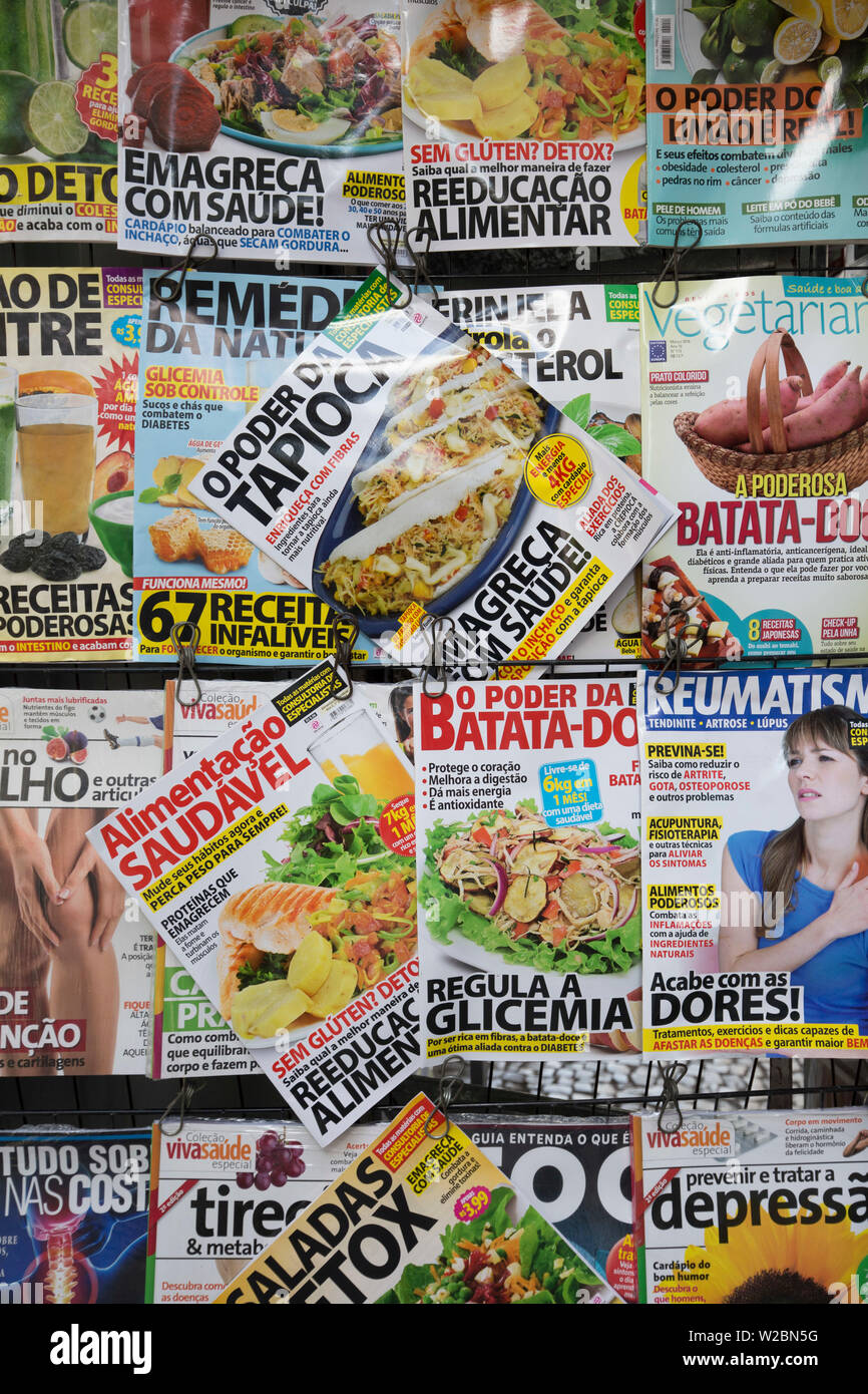 Magazines on display in Centro, Rio de Janeiro, Brazil Stock Photo - Alamy