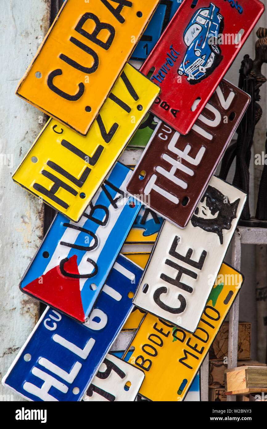 Cuban number plates hi-res stock photography and images - Alamy