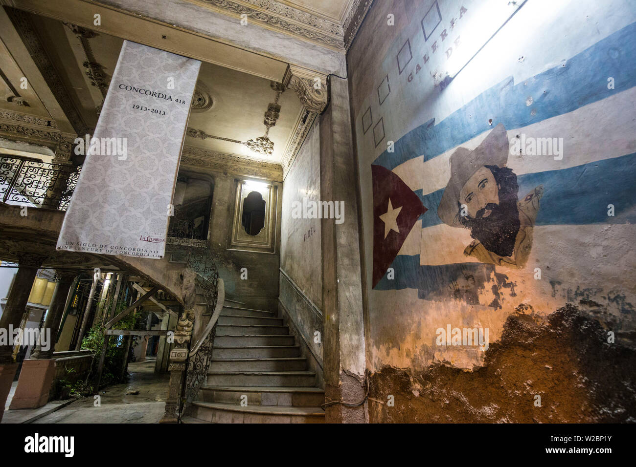Entrance to La Guarida restaurant (Palador), Centro Habana, Havana ...