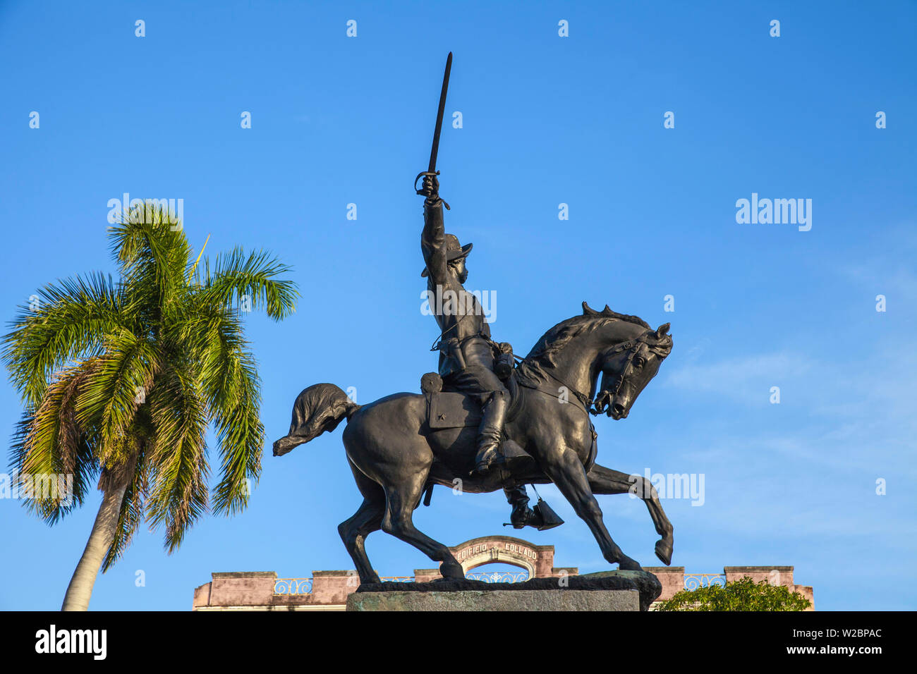 Cuba, Camaguey Province, Camaguey, Parque Ignacio Agramonte, Bronze ...