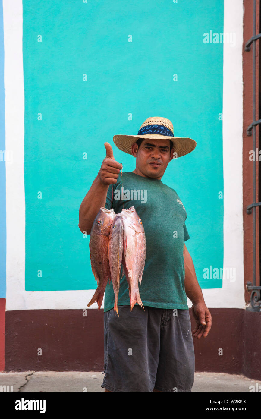 Cuba, Trinidad, Fish vendor Stock Photo - Alamy