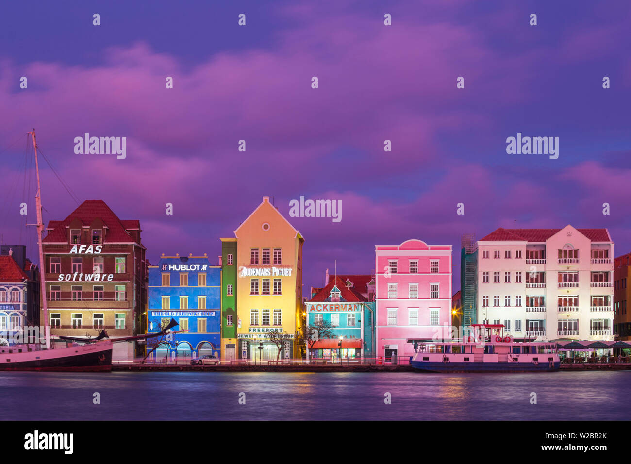 Curacao, Willemstad, View of St Anna Bay, looking towards the Dutch ...