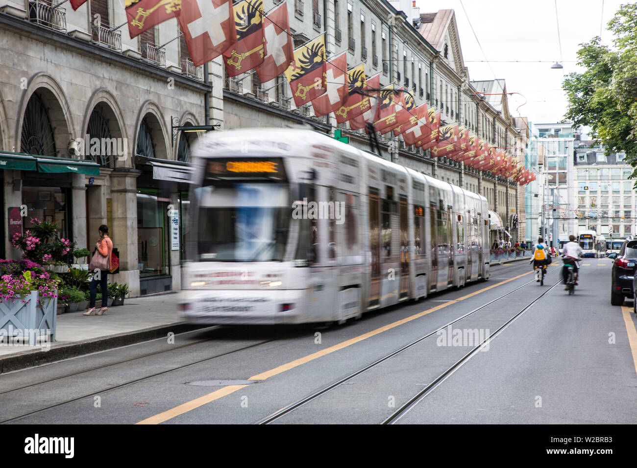 Geneva tram switzerland europe hi-res stock photography and images - Alamy