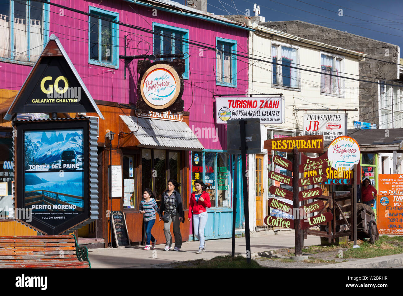 Chile, Magallanes Region, Puerto Natales, street view Stock Photo - Alamy