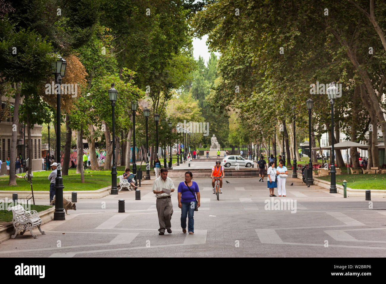 Chile, Santiago, Paseo Bulnes, pedestrian street Stock Photo - Alamy