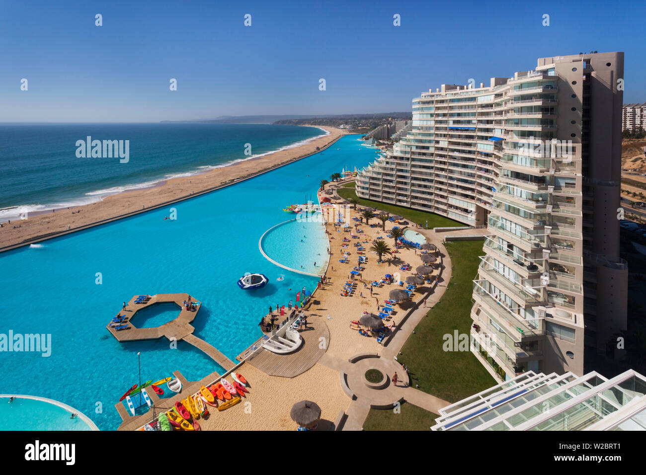 Chile, Algarrobo, San Alfonso del Mar, World's largest man-made pool ...