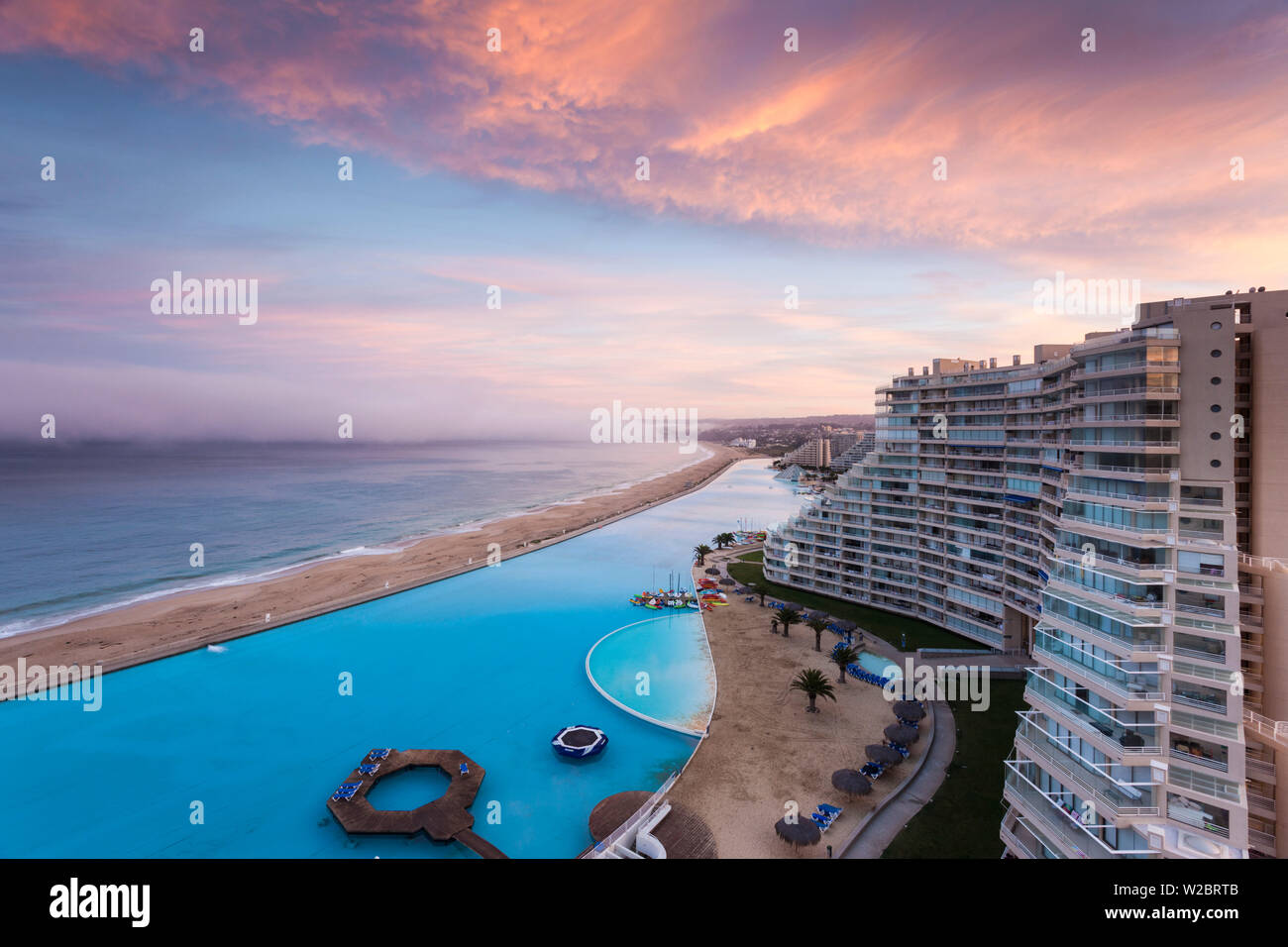 Chile, Algarrobo, San Alfonso del Mar, World's largest man-made pool ...