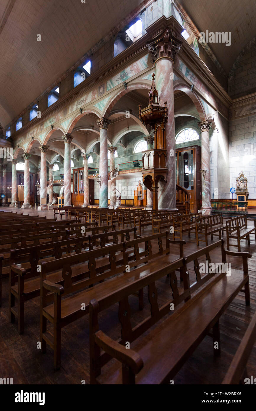 Chile, Andacollo, Templo Grande O Basilica church, interior Stock Photo ...