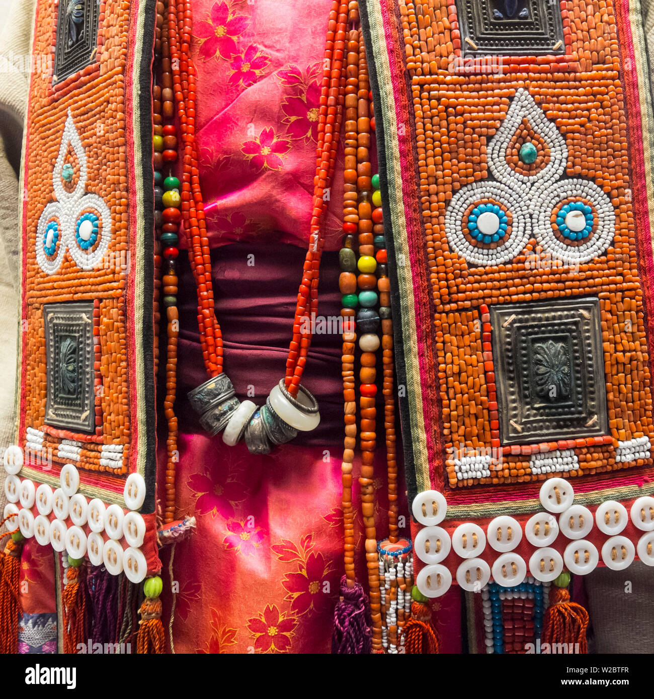 Yugur ceremonial dress from Gansu, Shanghai Museum, People's Square ...
