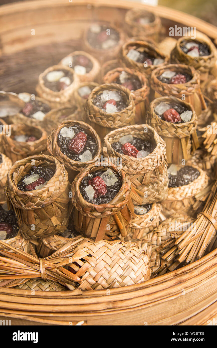 Black sticky rice, Qibao, Shanghai, China Stock Photo - Alamy