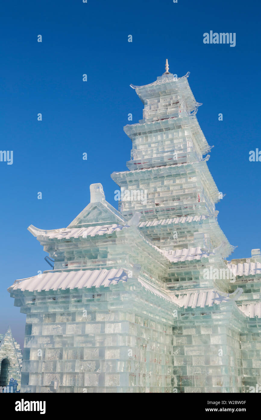 Spectacular ice sculptures at the Harbin Ice and Snow Festival in ...