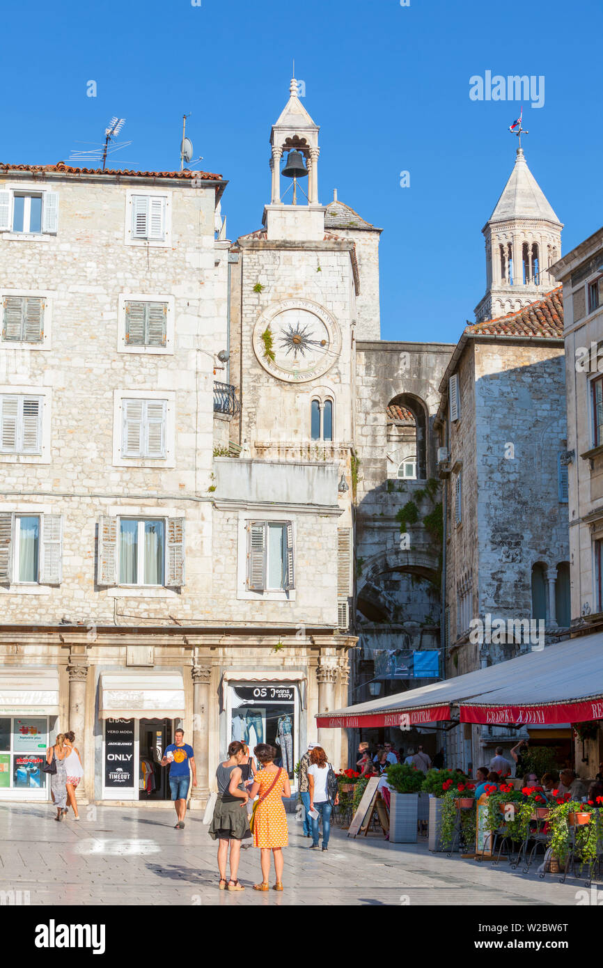 Peoples square, Iron Gate & Clock Tower, Stari Grad (Old Town), Split ...