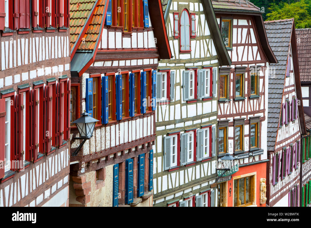 Traditional Half Timbered buildings in Schiltach's Picturesque Medieval ...