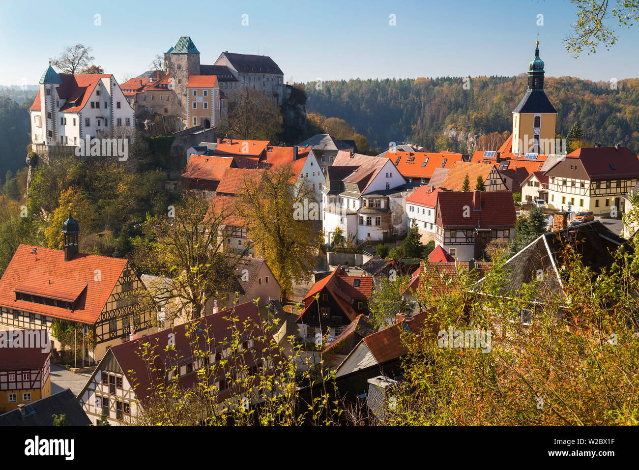 Castle Hohnstein in Autumn, Hohnstein, Saxon Switzerland, Germany Stock ...