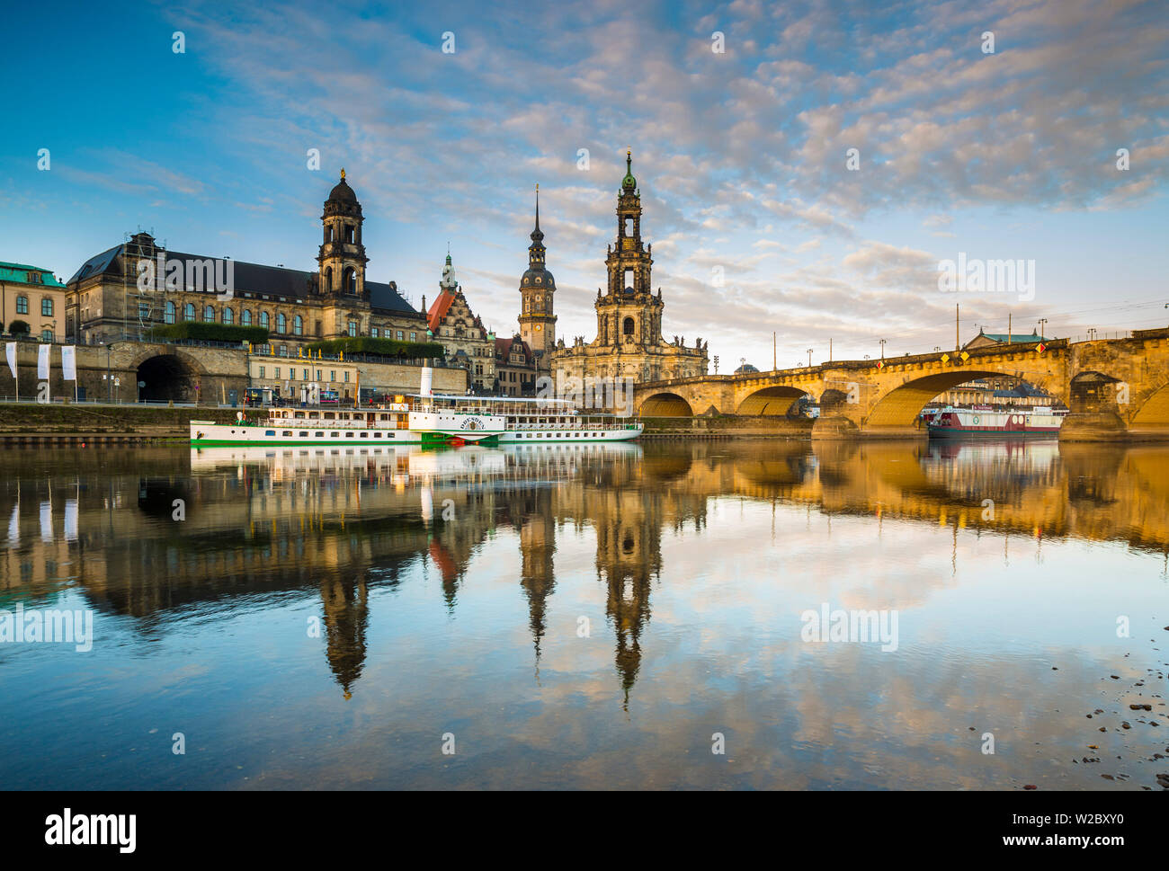 Elbe River, and city skyline, Dresden, Saxony, Germany Stock Photo - Alamy