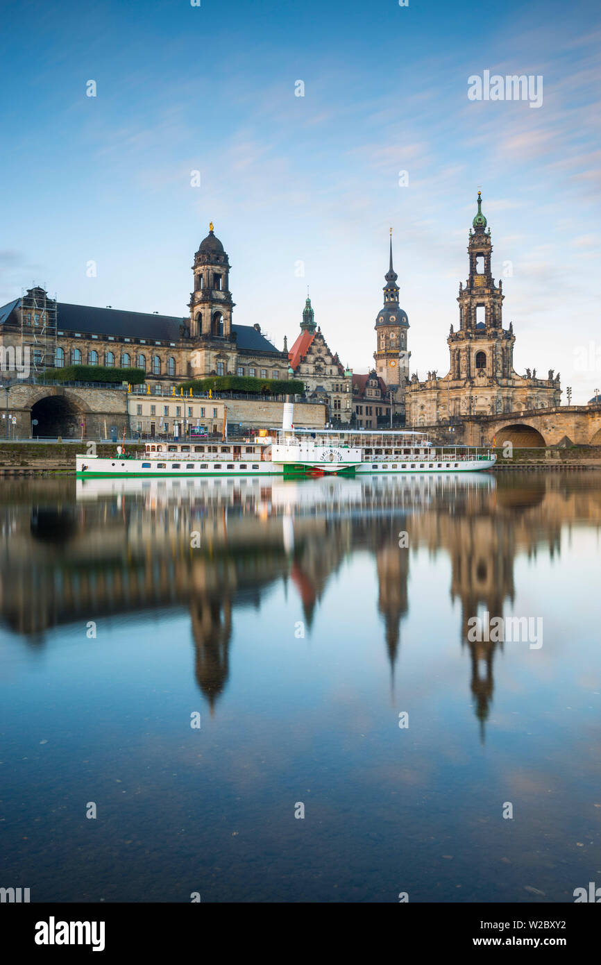 Elbe River, and city skyline, Dresden, Saxony, Germany Stock Photo - Alamy