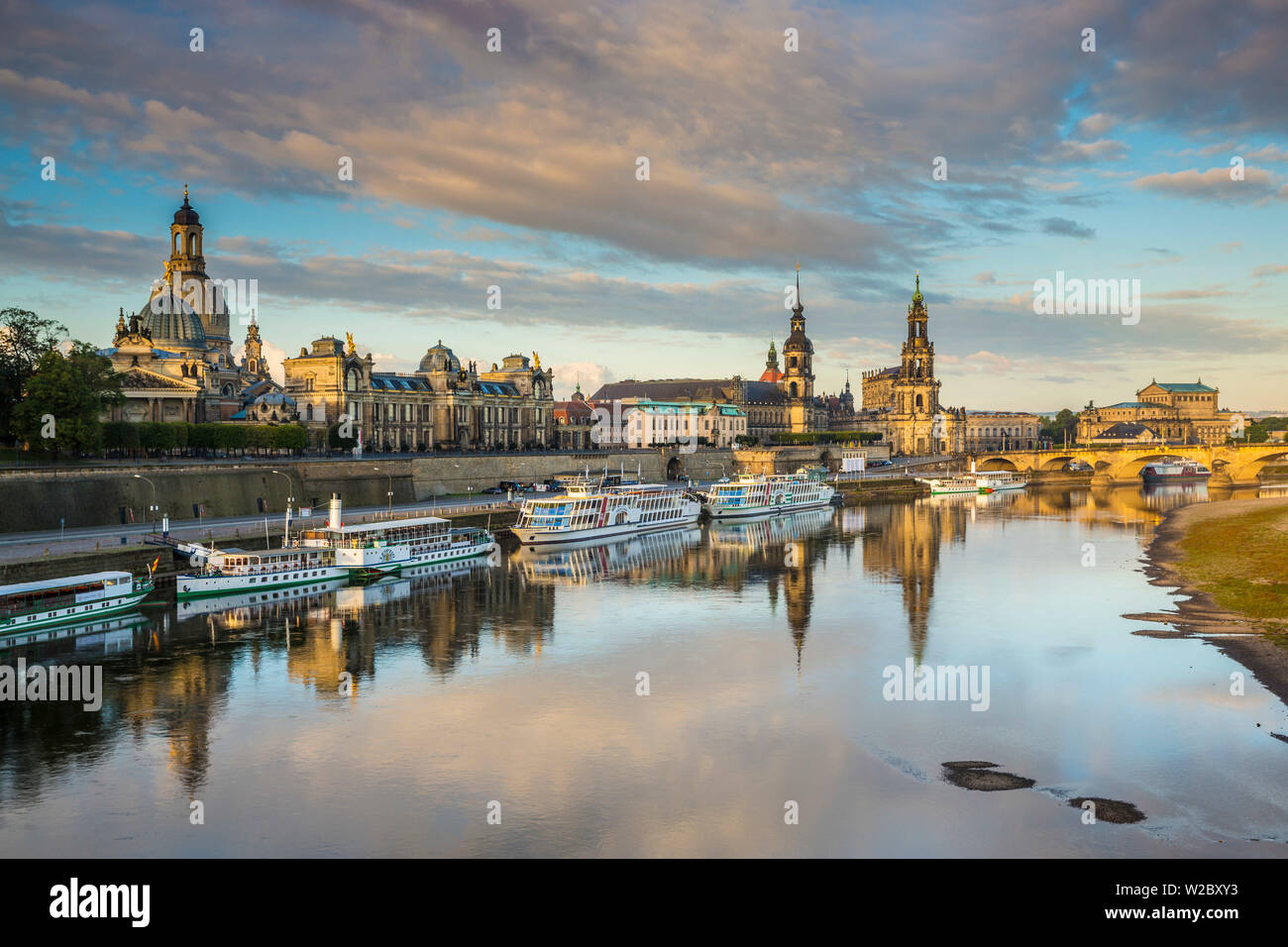Elbe River, and city skyline, Dresden, Saxony, Germany Stock Photo - Alamy