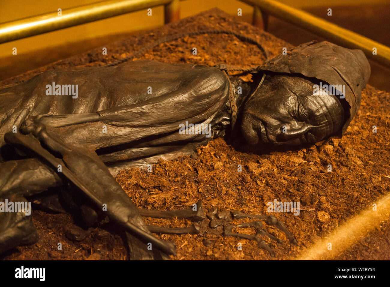 Denmark, Jutland, Silkeborg, Silkeborg Museum, Tollund Man, well ...
