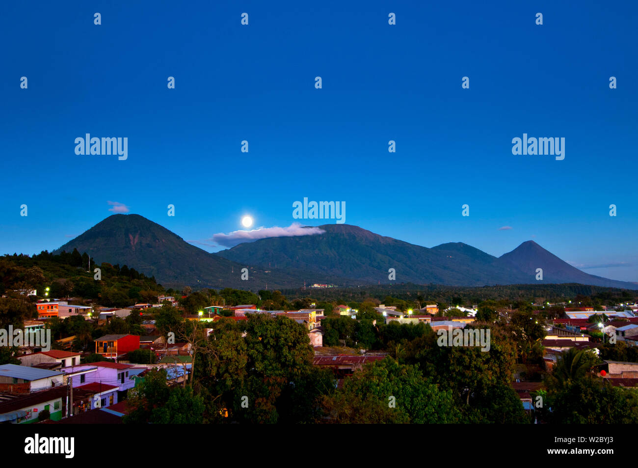 Juayua, El Salvador, Elevated View, Park Of The Volcanoes, Cerro Verde ...