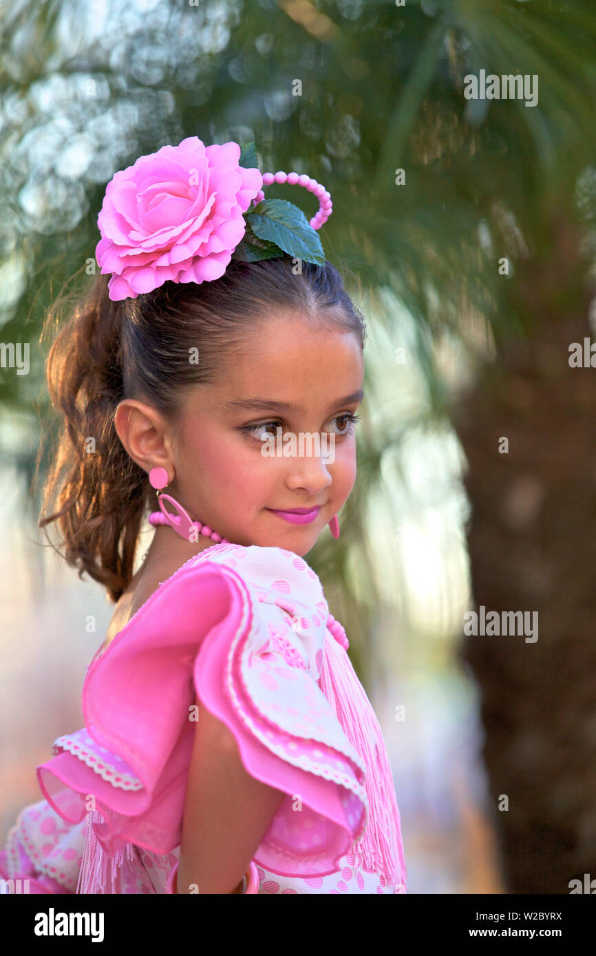 Small spanish girl in traditional costume hi-res stock photography and ...