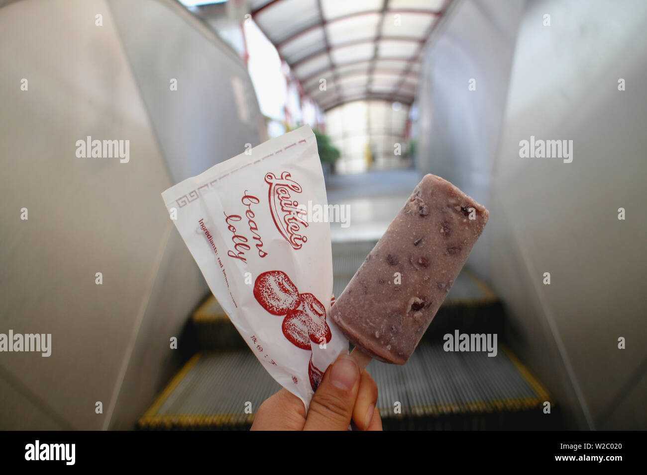 Chinese red bean Popsicle from very old ice cream shop in Macau, Laikei ...