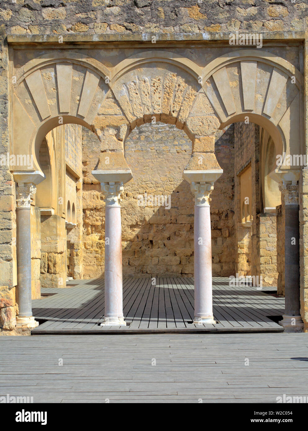 Upper basilical hall (Dar al-Jund), Medina Azahara, Cordoba, Andalusia ...