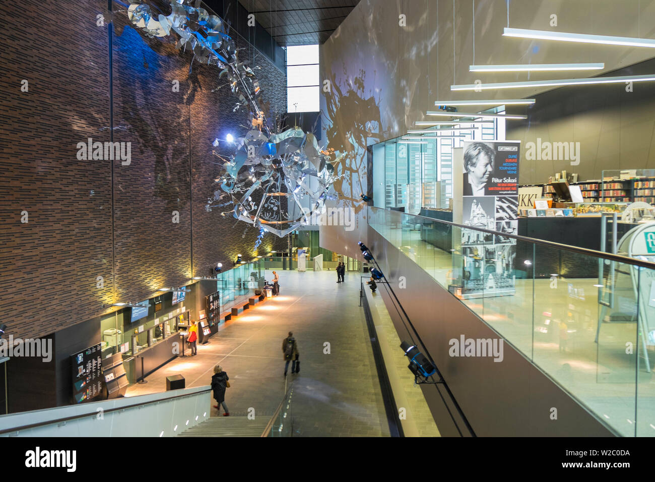 The interior of the Helsinki Music Centre and concert hall, Helsinki ...