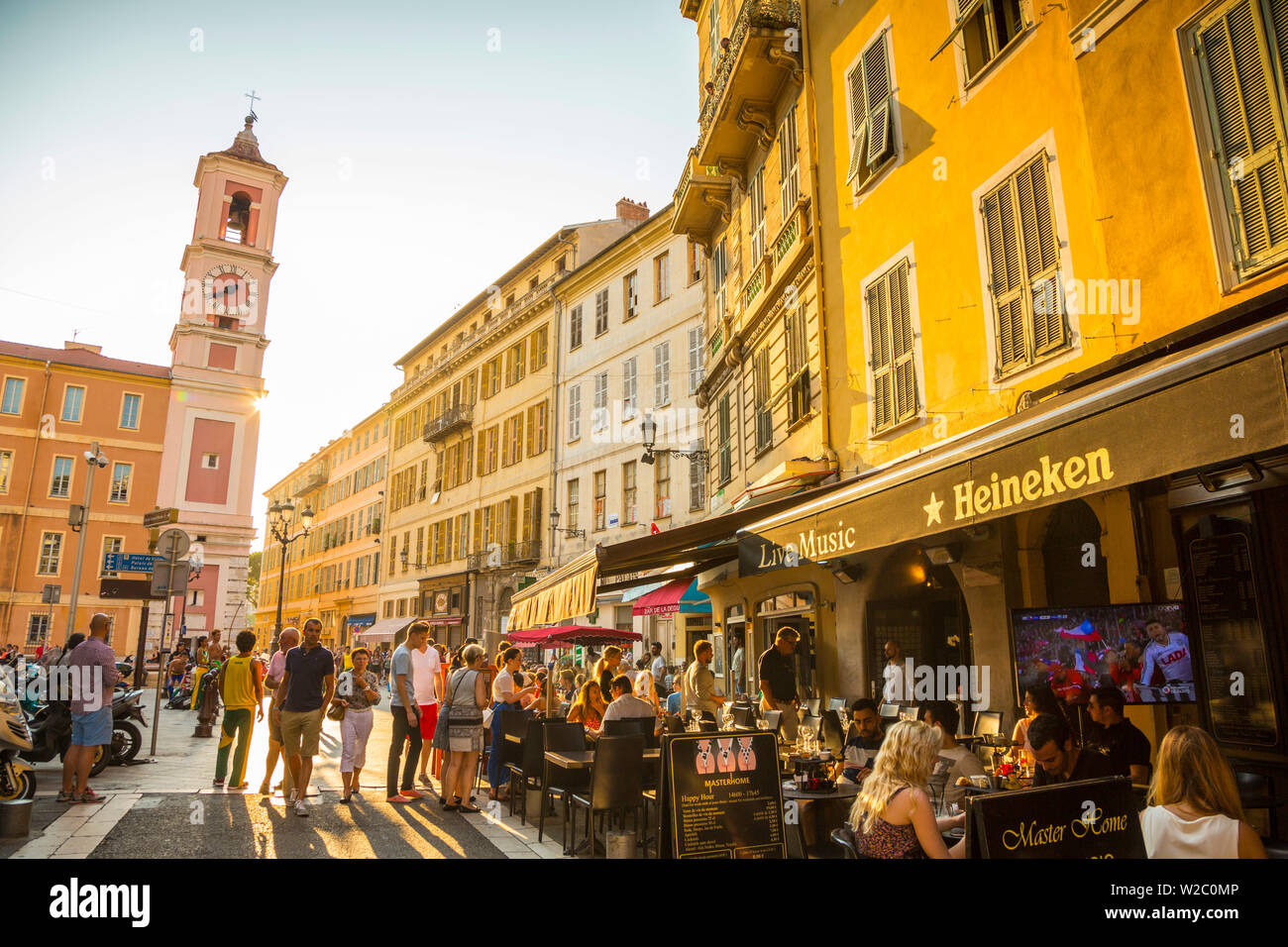 Restaurant, Place du Palais de Justice, Old Town (Vieille Ville), Nice ...