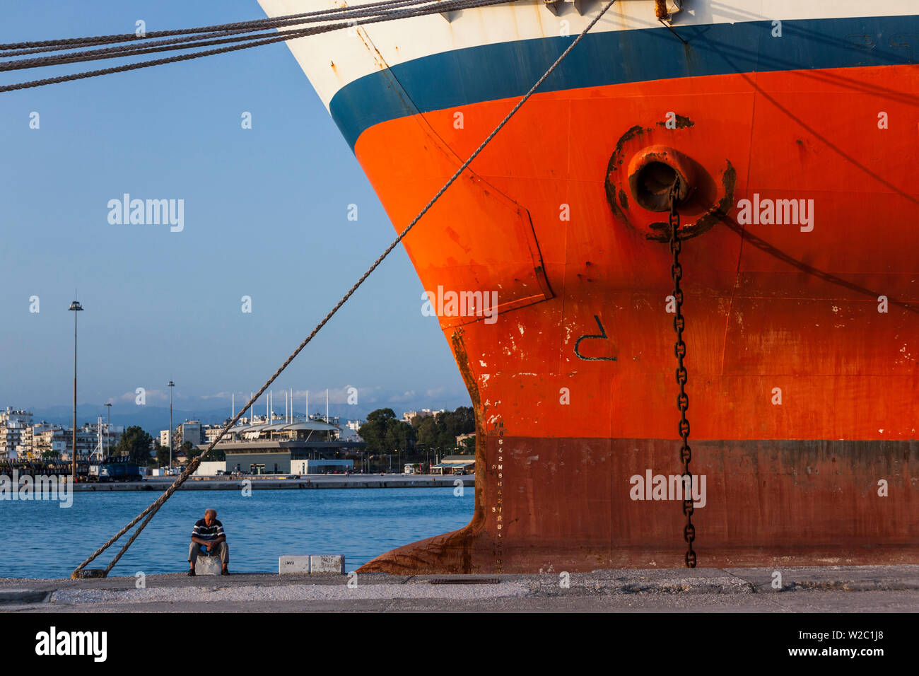 Greece, Peloponese Region, Patra, ocean ferry boat Stock Photo - Alamy
