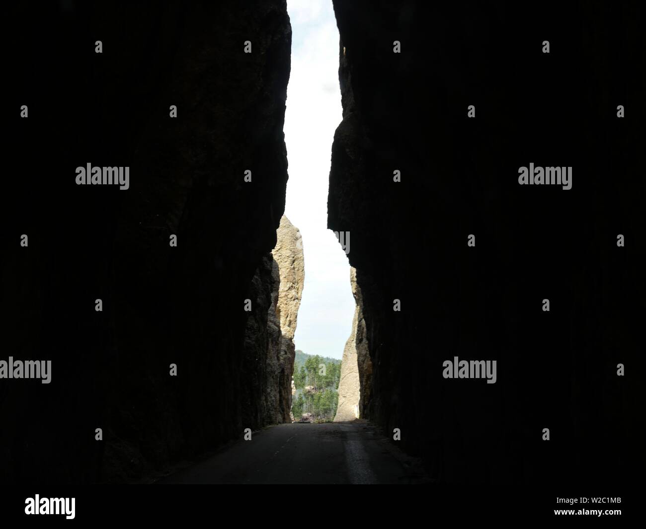 Entrance view of the narrow passage of the Needle's Eye at Needles ...